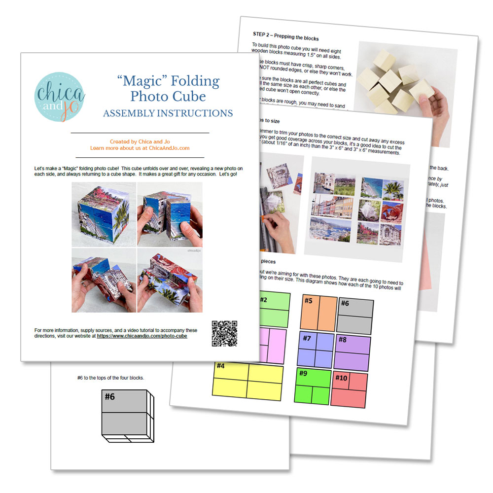 How to Make a "Magic" Folding Photo Cube | Chica and Jo