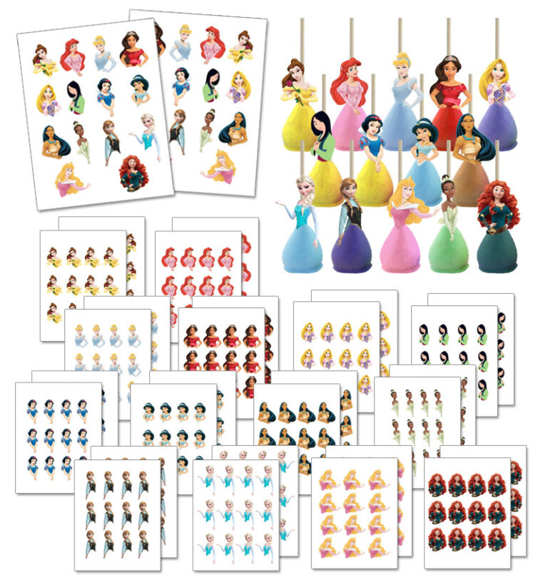 Disney Princess Cake Pop Toppers | Chica and Jo