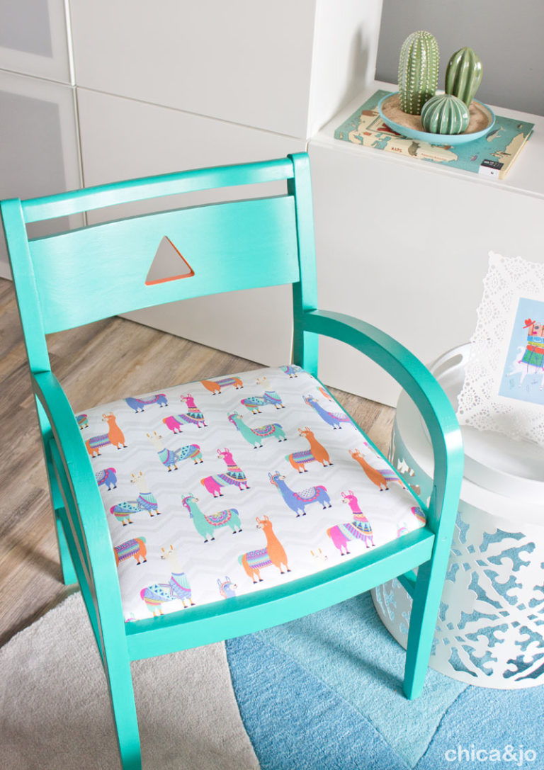 Chair Makeover with a Llama Theme | Chica and Jo