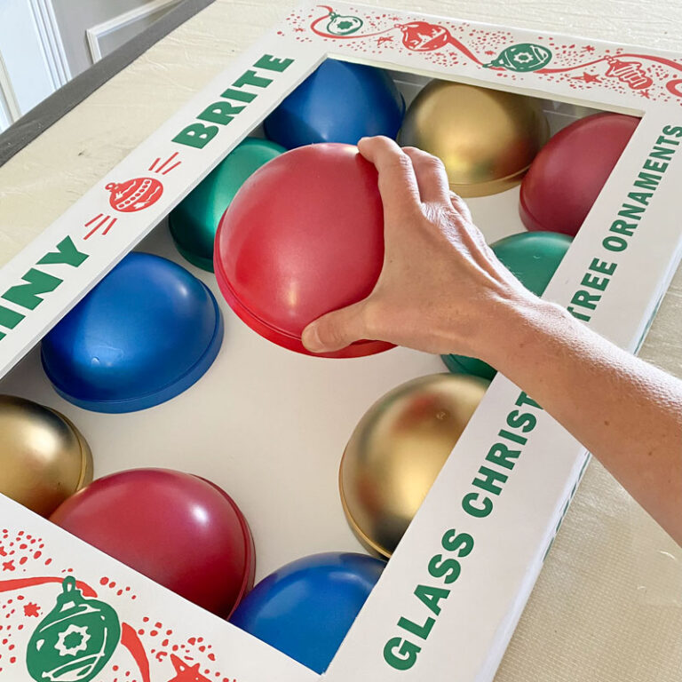 Make a Giant Shiny Brite Christmas Ornament Box | Chica and Jo